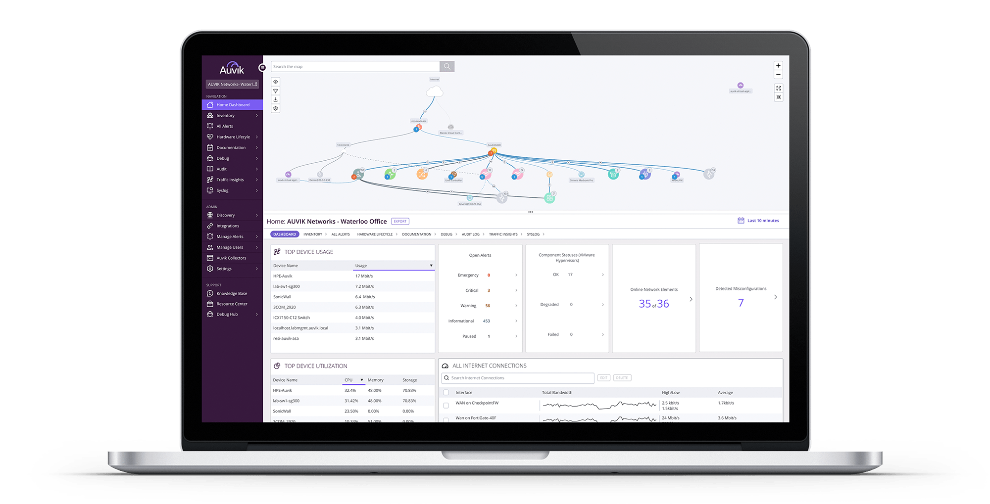 Visually Comprehensive Network Mapping Software | Auvik