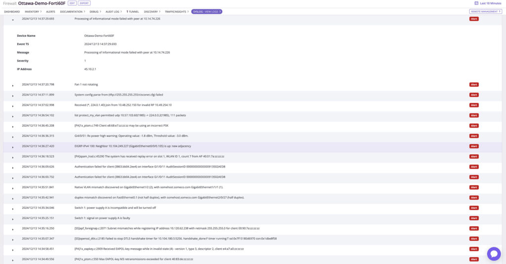 Insightful & Cloud Based Syslog Software | Auvik